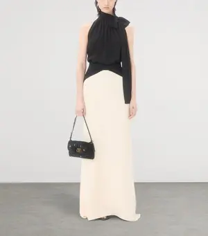 Valentino Garavani Tie-neck Silk Top - Black