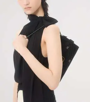 Valentino Garavani Tie-neck Silk Top - Black