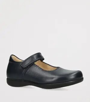 Trotters Emily Leather Mary Jane Shoes - Navy