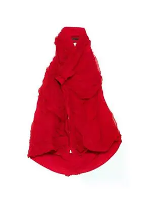 Yohji Yamamoto Crushed Chiffon Top - Red
