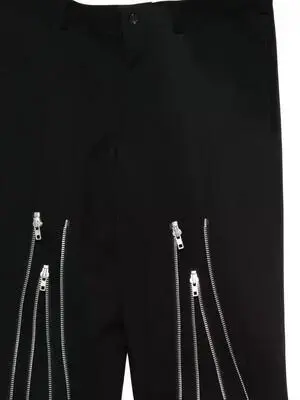 Comme Des Garçons Zip Detail Straight Leg Trousers