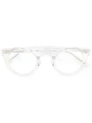 LESCA Pica Round-frame Glasses - White