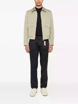 MANUEL RITZ Micro-texture Pleated Trousers