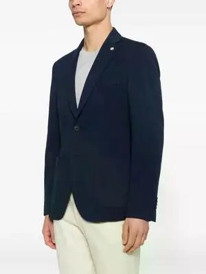 MANUEL RITZ Piqué Jersey Jacket - Blue