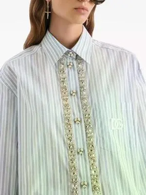 Dolce & Gabbana Striped Embellished Shirt