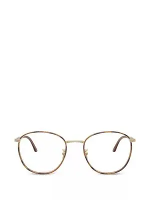 Giorgio Armani Round Frame Eyeglasses - Brown