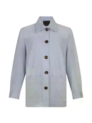 Liu Jo Suede Jacket With Patch Pockets - Blue