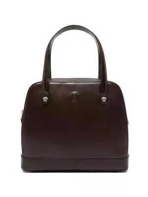 Versace 1990s Leather Tote Bag - Brown