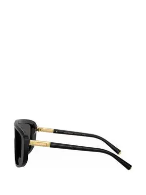 Dolce & Gabbana Gold-tone Rectangle Sunglasses