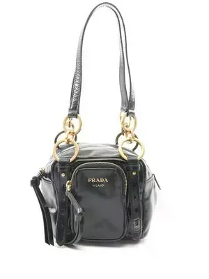 Prada Leather Zip-up Tote Bag