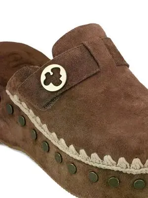 Mou Logo Detail Studded Clogs