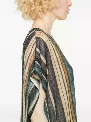 SIYU Striped V-neck Maxi Dress