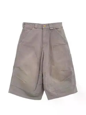 WILLY CHAVARRIA Logo Embroidered Cargo Shorts - Grey