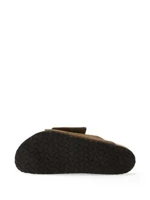 BIRKENSTOCK Solana Touch-strap Suede Sandals - Brown