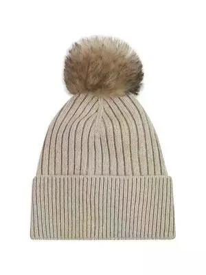 Moncler Pompom Logo-patch Beanie Hat