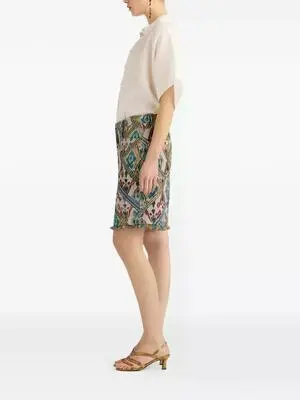 Momoni Jacquard Patterned Knee-length Shorts