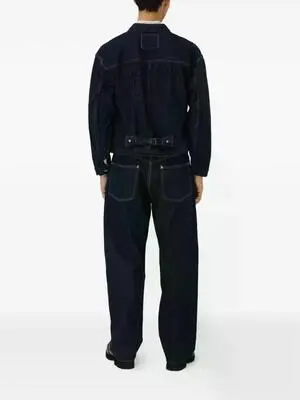 KAPTAIN SUNSHINE Denim Tracker Buttoned Cotton Jacket