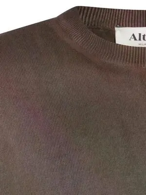 Altea Ribbed Crew Neck Sweater - Brown
