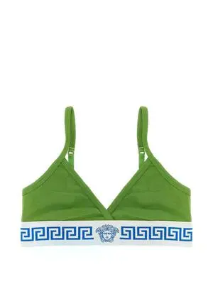 Versace Medusa Ribbed Bra Green
