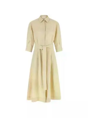 P.a.r.o.s.h Belted Shirt Dress - Neutrals