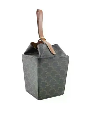 Celine Triomphe Coated Canvas Box Handbag