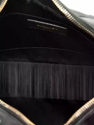 Saint Laurent Matelassé Leather Monogram Lou Camera Bag - Black