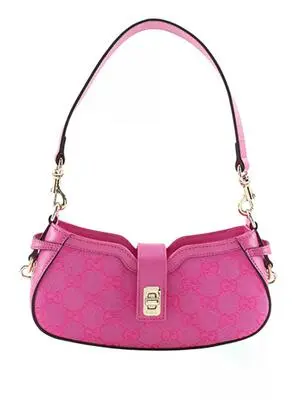 Gucci Gg Canvas Moon Side Shoulder Bag - Pink