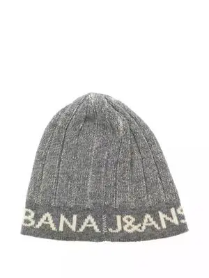 Dolce & Gabbana 2000s Logo-lettering Wool Beanie