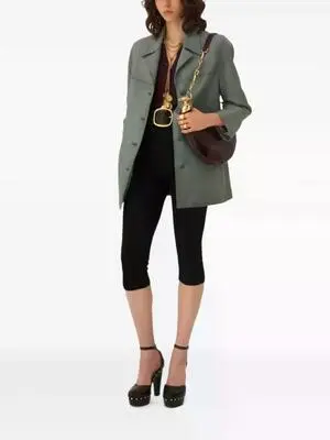 Chloé Buttoned Leather Coat