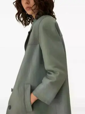 Chloé Buttoned Leather Coat