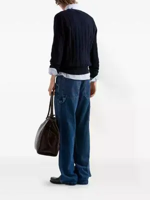 Prada Bleached Denim Relaxed Fit Pants
