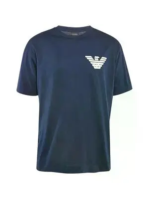 Emporio Armani Logo-appliqué T-shirt - Blue