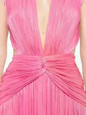 Costarellos Silla Cutout-detail V-neck Maxi Dress - Pink