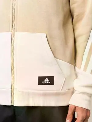 Adidas Three-stripe Panelled Zip Hoodie