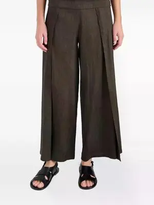 Proenza Schouler White Label Calla Pleated Palazzo Pants - Brown
