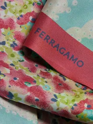 FERRAGAMO Palazzo Spini Feroni Print Mini Bandeau - Blue