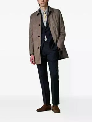Paul Smith Wool Button Coat - Brown