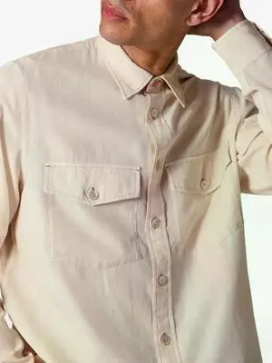 Paul Smith Lyocell Patch Pocket Shirt - Neutrals