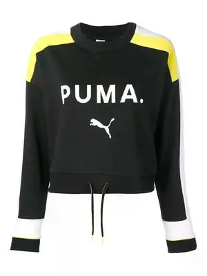 PUMA Drawstring Logo Sweatshirt - Black