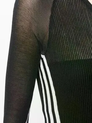 Adidas One-shoulder Fitted Bodysuit With Signature Stripes