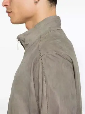 GIORGIO BRATO Leather Stand-up Collar Jacket