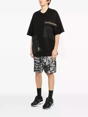 MASTERMIND WORLD Logo-embroidered T-shirt - Black
