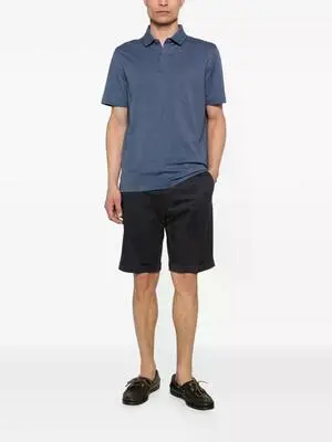 Corneliani Cuffed Hem Tailored Shorts - Blue
