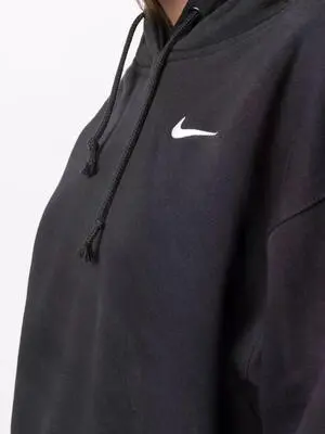 Nike Swoosh-embroidered Hoodie - Black