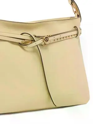 Pinko Studded Leather Shoulder Bag - Neutrals