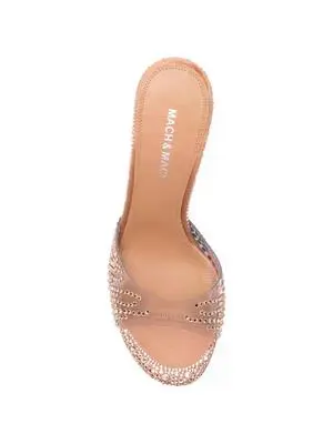 Mach & Mach Embellished Open Toe High Heel Sandals