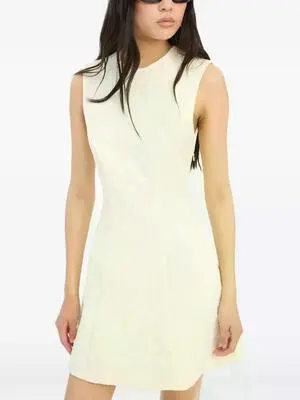 ROTATE BY BIRGER CHRISTENSEN Sleeveless Crewneck Mini Dress - Yellow