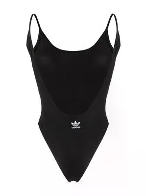 Adidas Striped Open-back Bodysuit