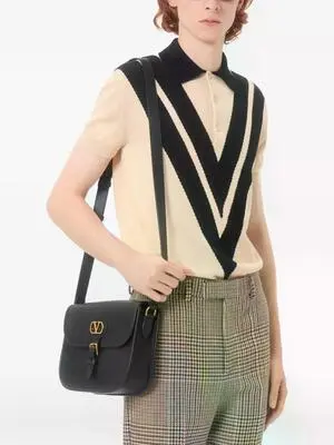 Valentino Garavani Cotton Polo Shirt With Inlaid V