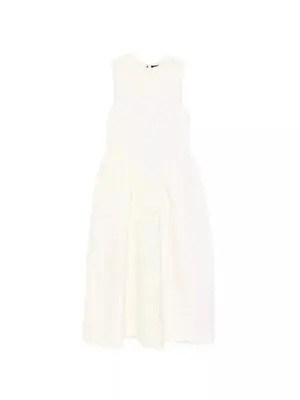 ROTATE BY BIRGER CHRISTENSEN Sleeveless Floral Jacquard Midi Dress - Neutrals